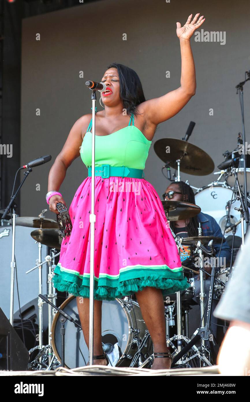 Tanya Blount-Trotter of The War and Treaty performs at Pilgrimage Music ...