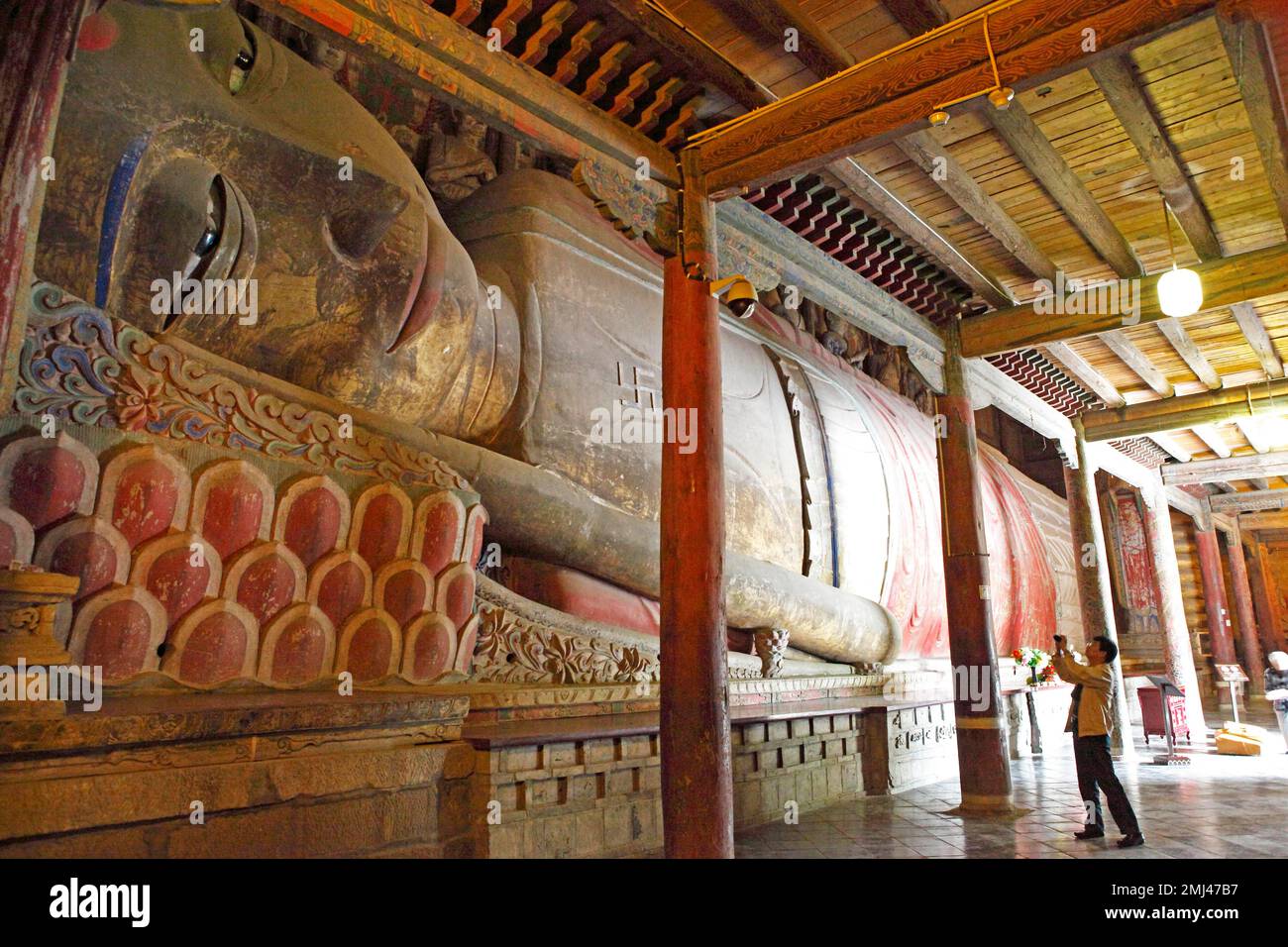 Sleeping Buddha in the Temple of the Great Buddha, Zhangye, Gansu ...