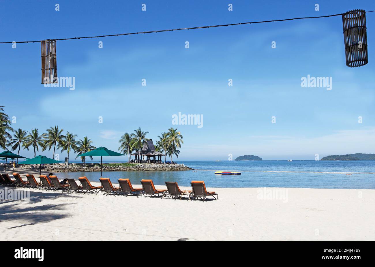 Beach at Tanjung Aru Resort & Spa, Kota Kinabalu, Sabah, Borneo ...