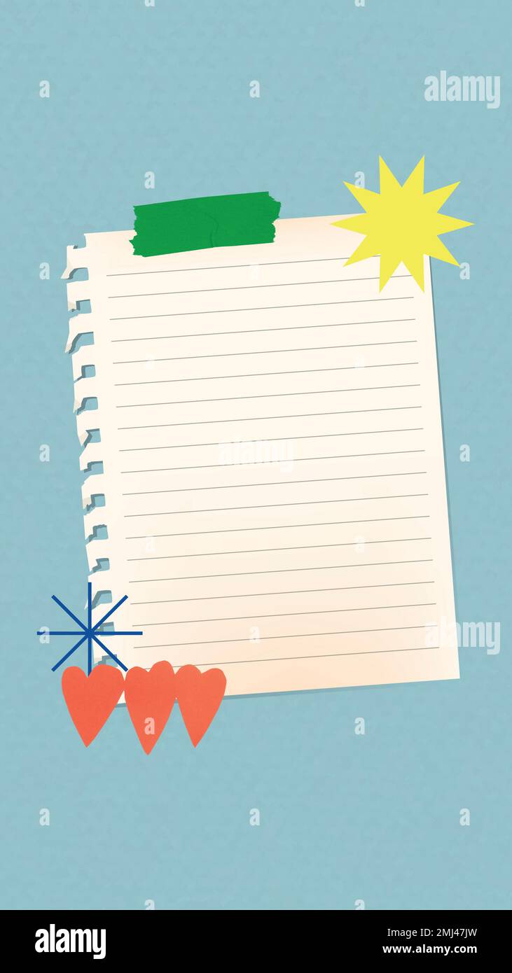 Aesthetic Paper Note Background Wallpaper Vector Stock Vector Image