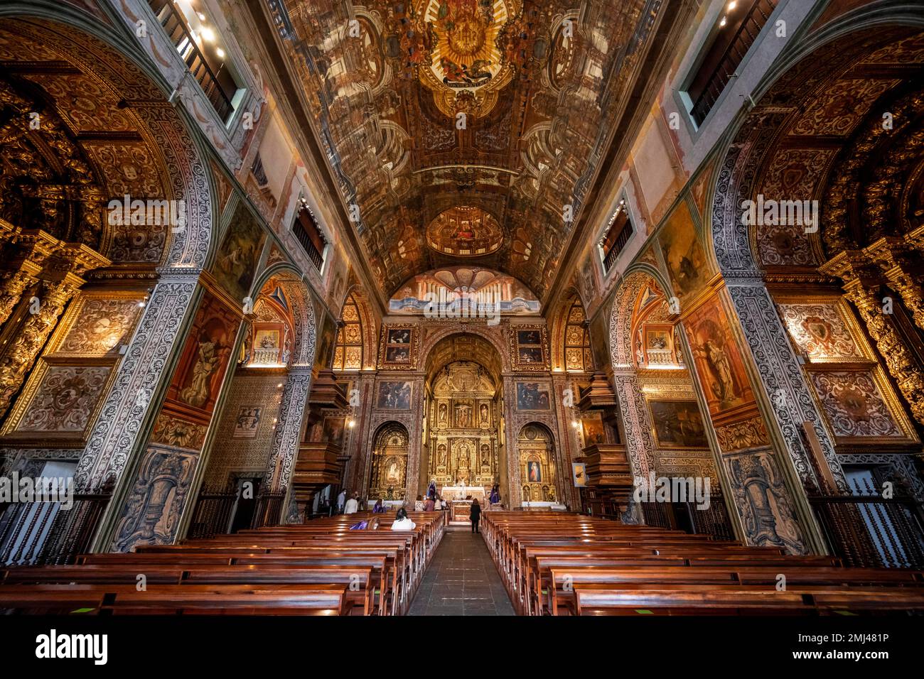 Interior Church Igreja de Sao Joao Evangelista, Funchal, Madeira ...
