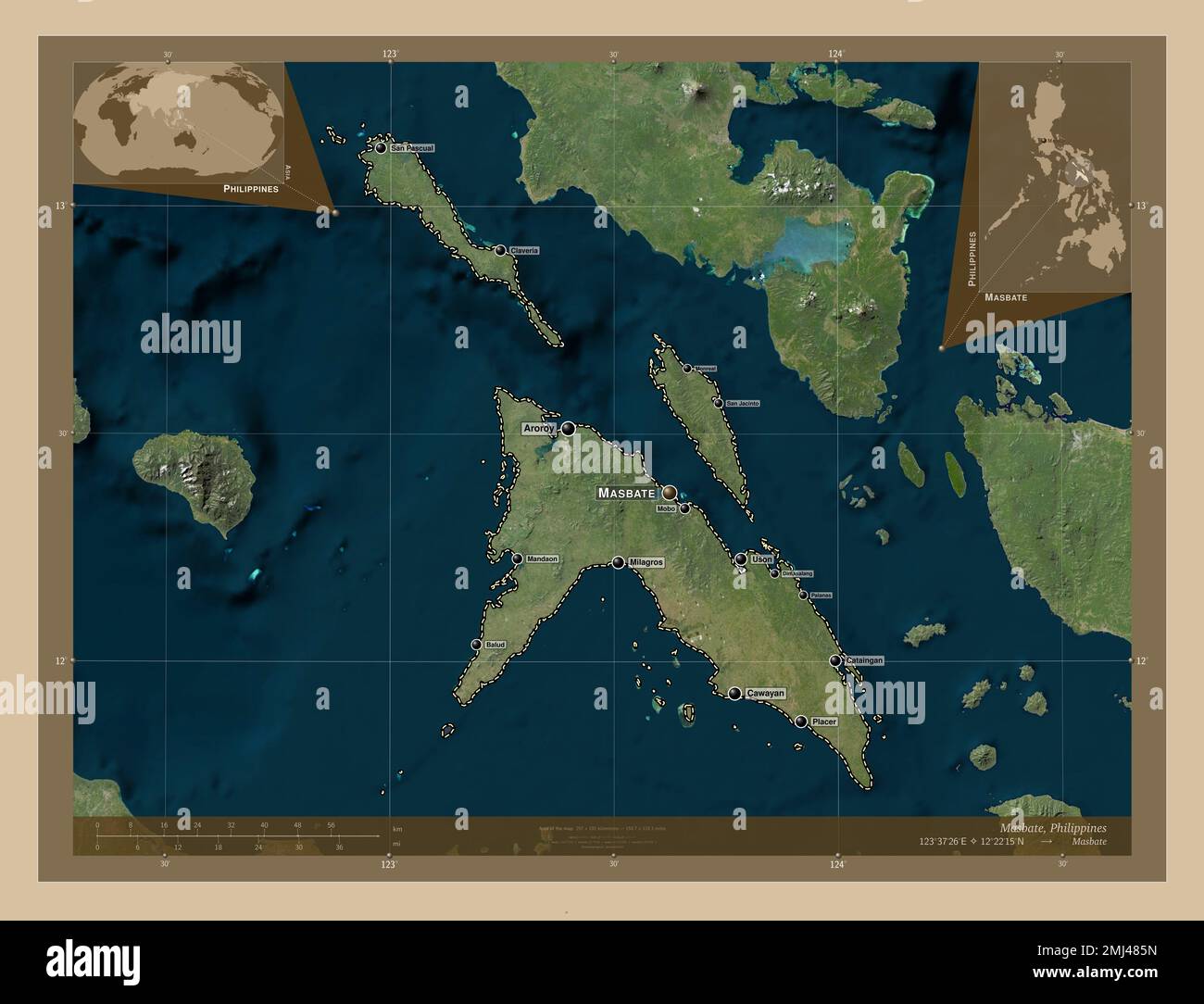 Masbate map hi-res stock photography and images - Alamy