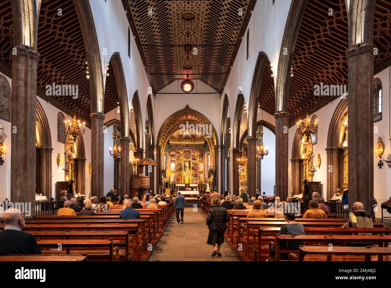 Funchal Cathedral, Old Town, Funchal, Madeira, Portugal Stock Photo - Alamy