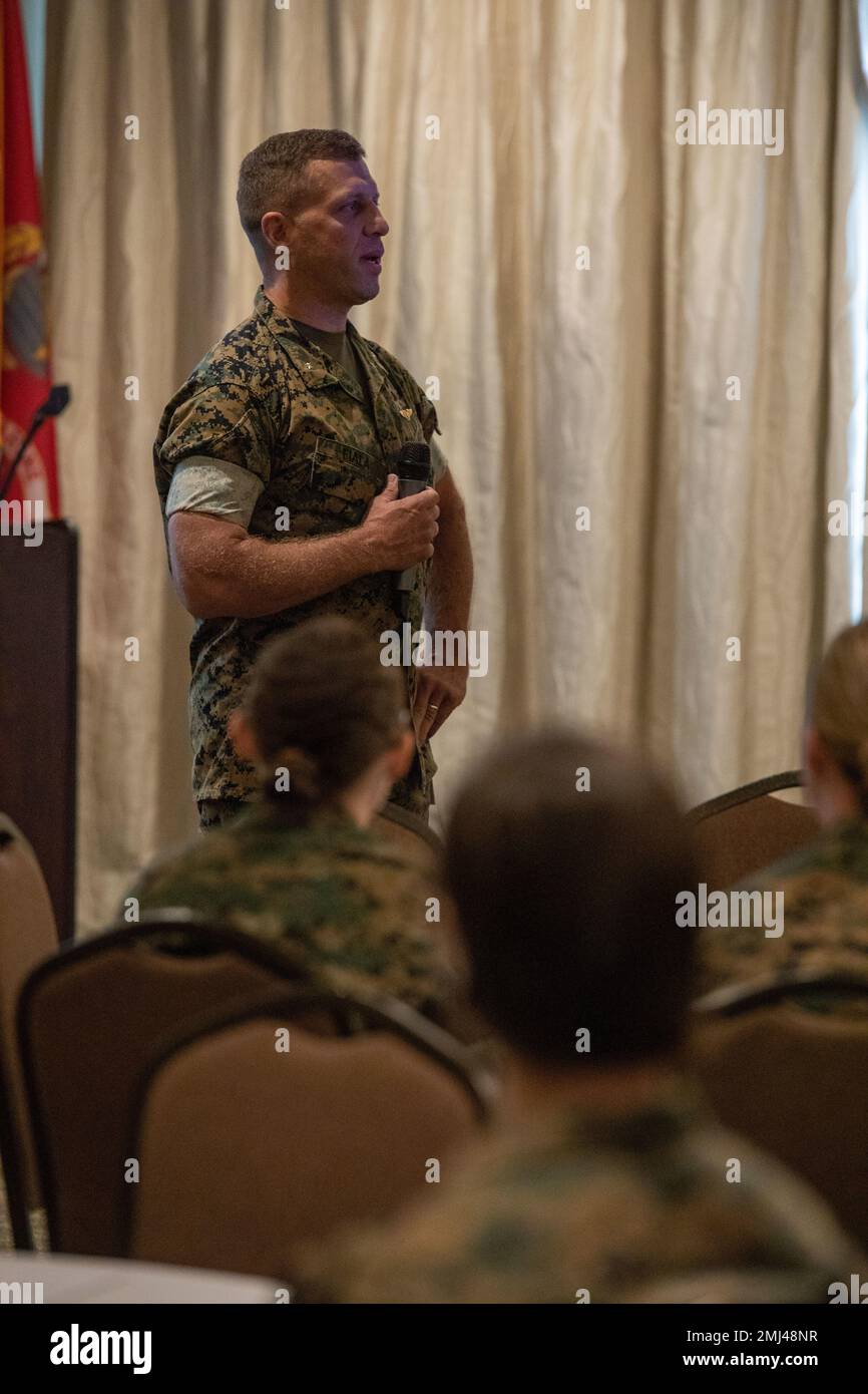 U.S. Marine Corps Lt. Col. Benjamin Fiala, commanding officer, Headquarters and Headquarters ...