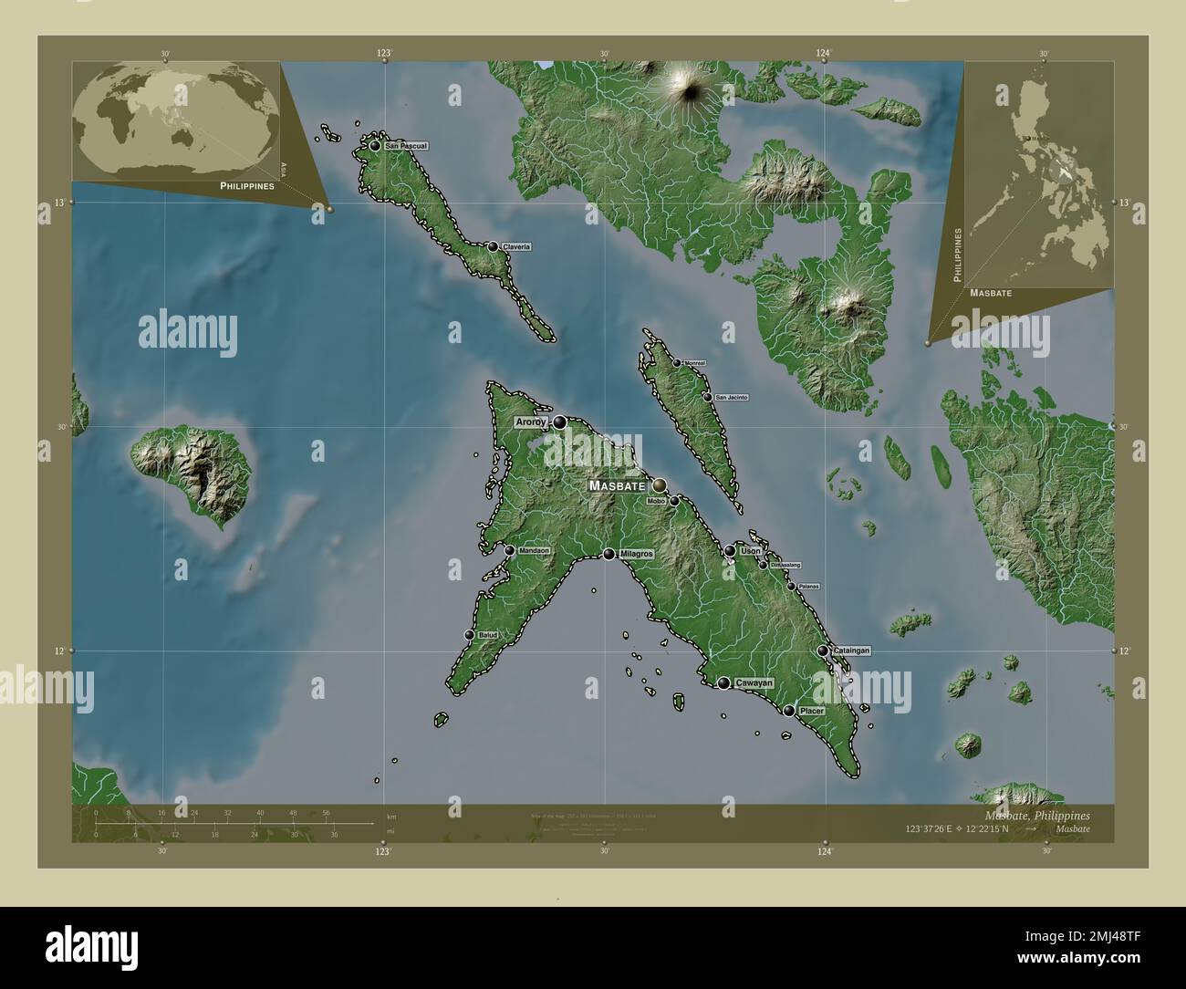 Masbate map hi-res stock photography and images - Alamy