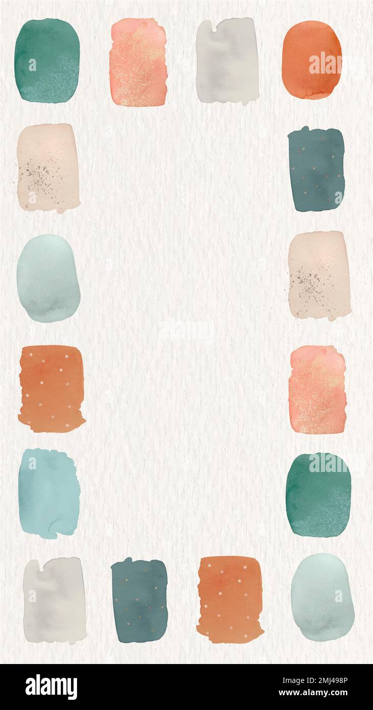 Frame wallpaper background vector, watercolor border design Stock ...