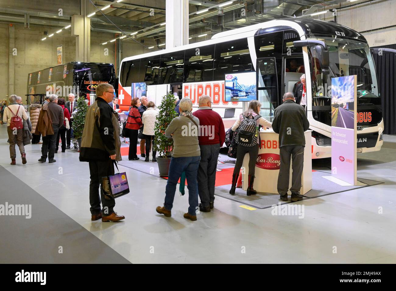 Exhibition stand Eurobus Busreisen Stock Photo - Alamy
