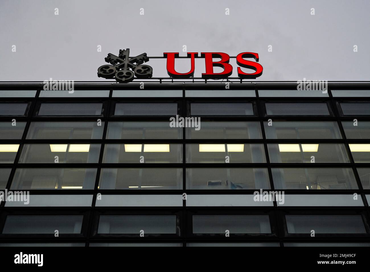 Window facade Logo UBS Bank Stock Photo - Alamy