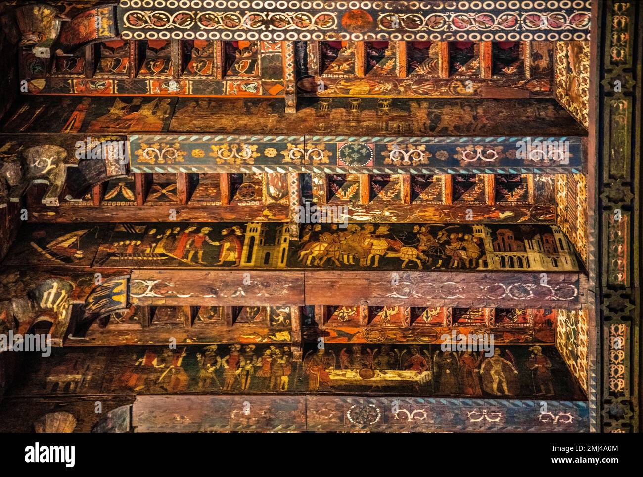 Splendid ceiling, Chiaramonte Steri Palace, 17th century venue of the ...