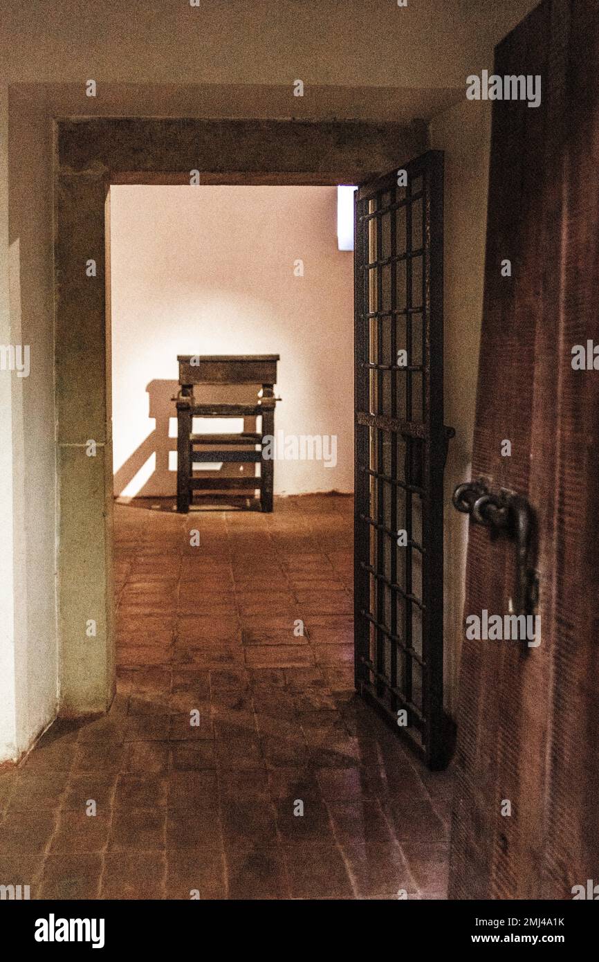 Torture cell, Chiaramonte Steri Palace, 17th century venue of the Court ...