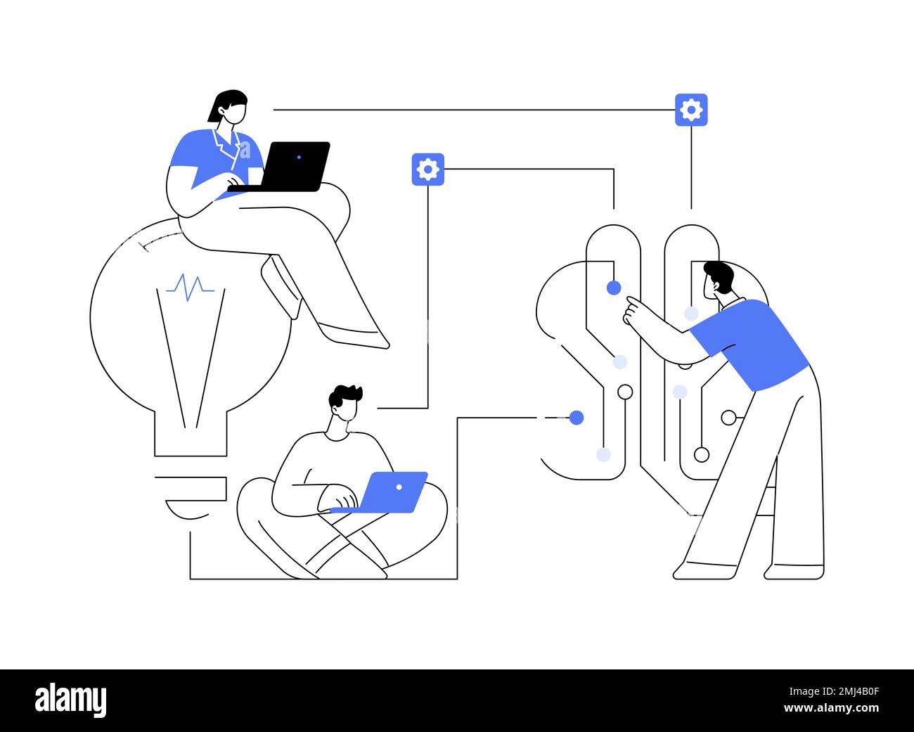 Brainstorming abstract concept vector illustration Stock Vector Image ...