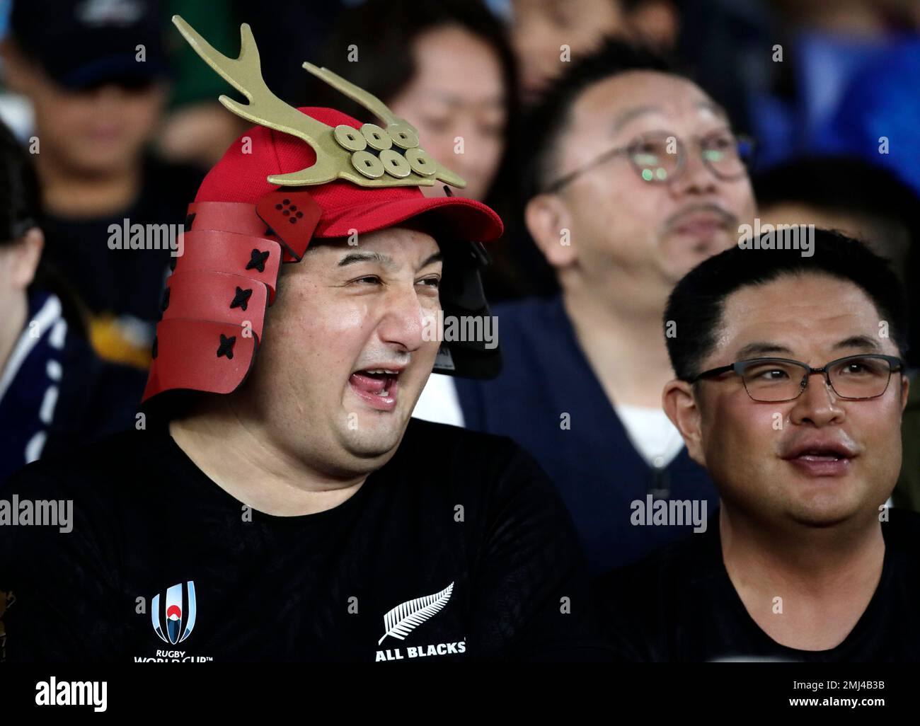 All Blacks fans wait for the start of the Rugby World Cup Pool B game ...