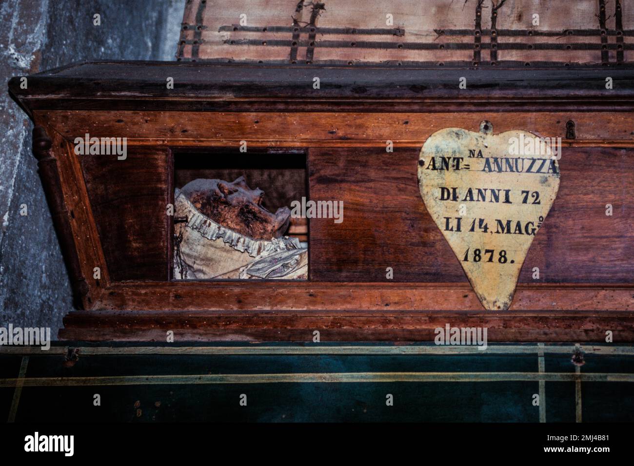 Capuchin crypt, Convento dei Cappuccini with mummies standing and lying ...