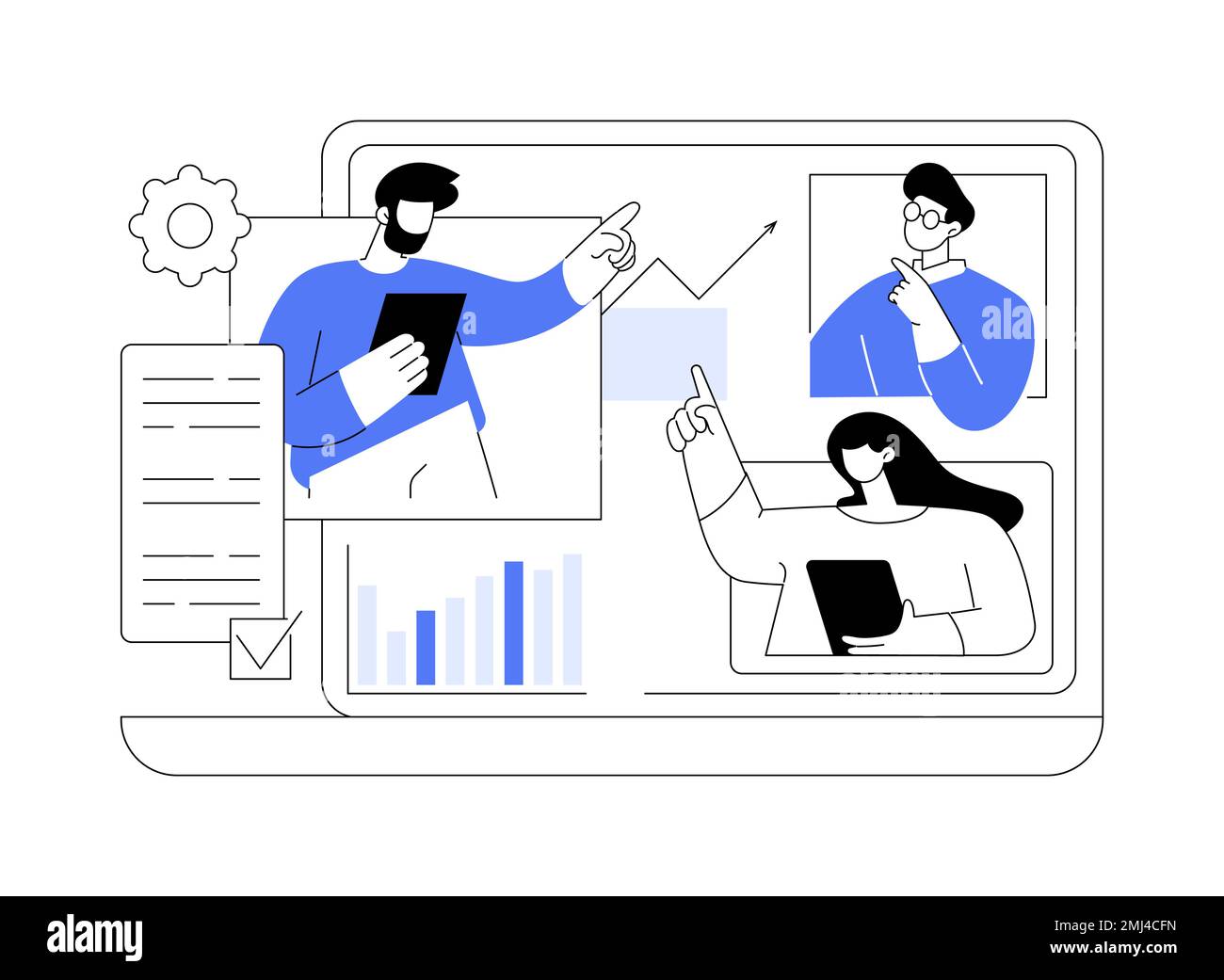 Online tech talks abstract concept vector illustration Stock Vector ...