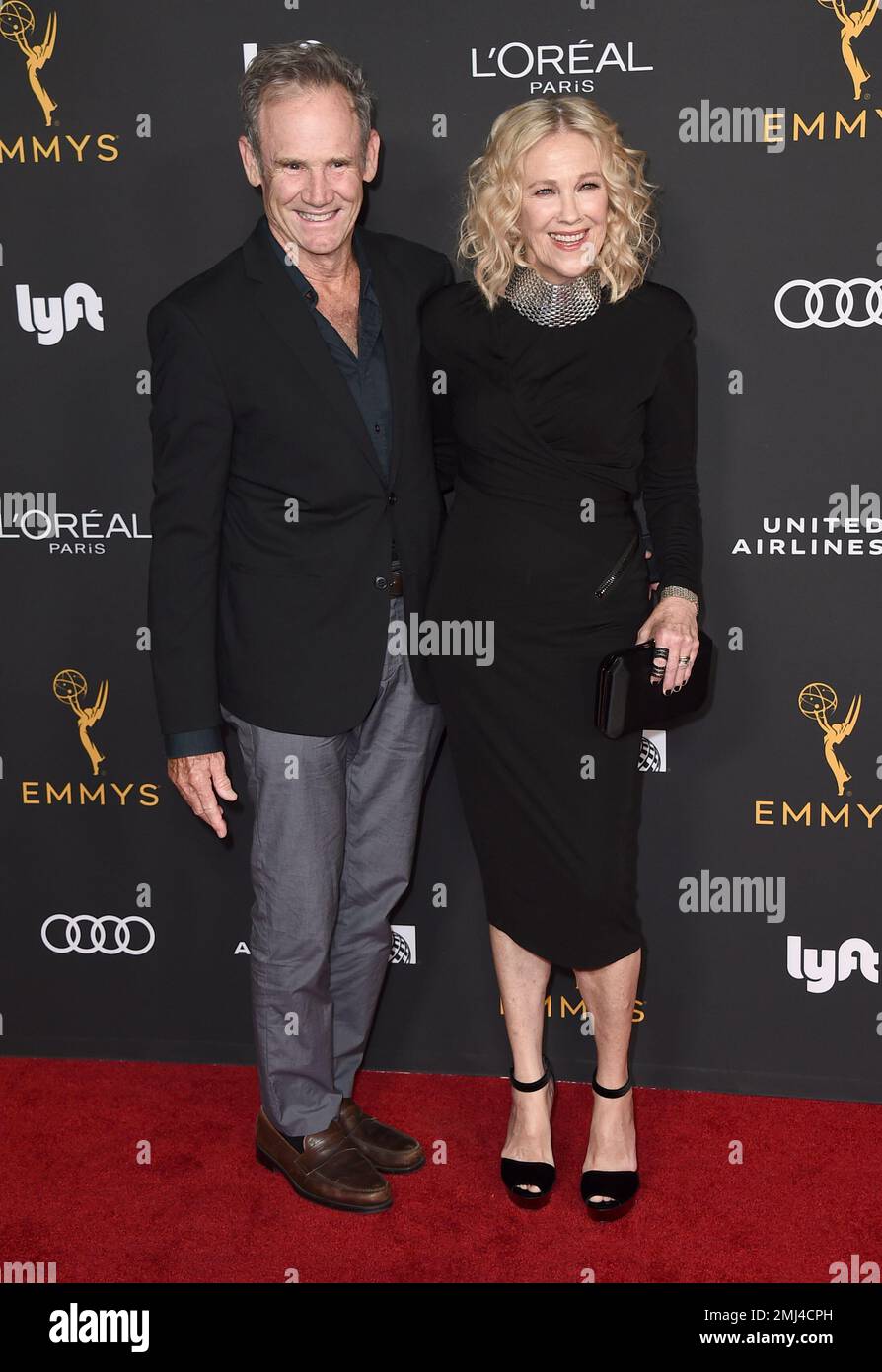 Bo Welch, left, and Catherine O'Hara arrive at the 2019 Performers ...