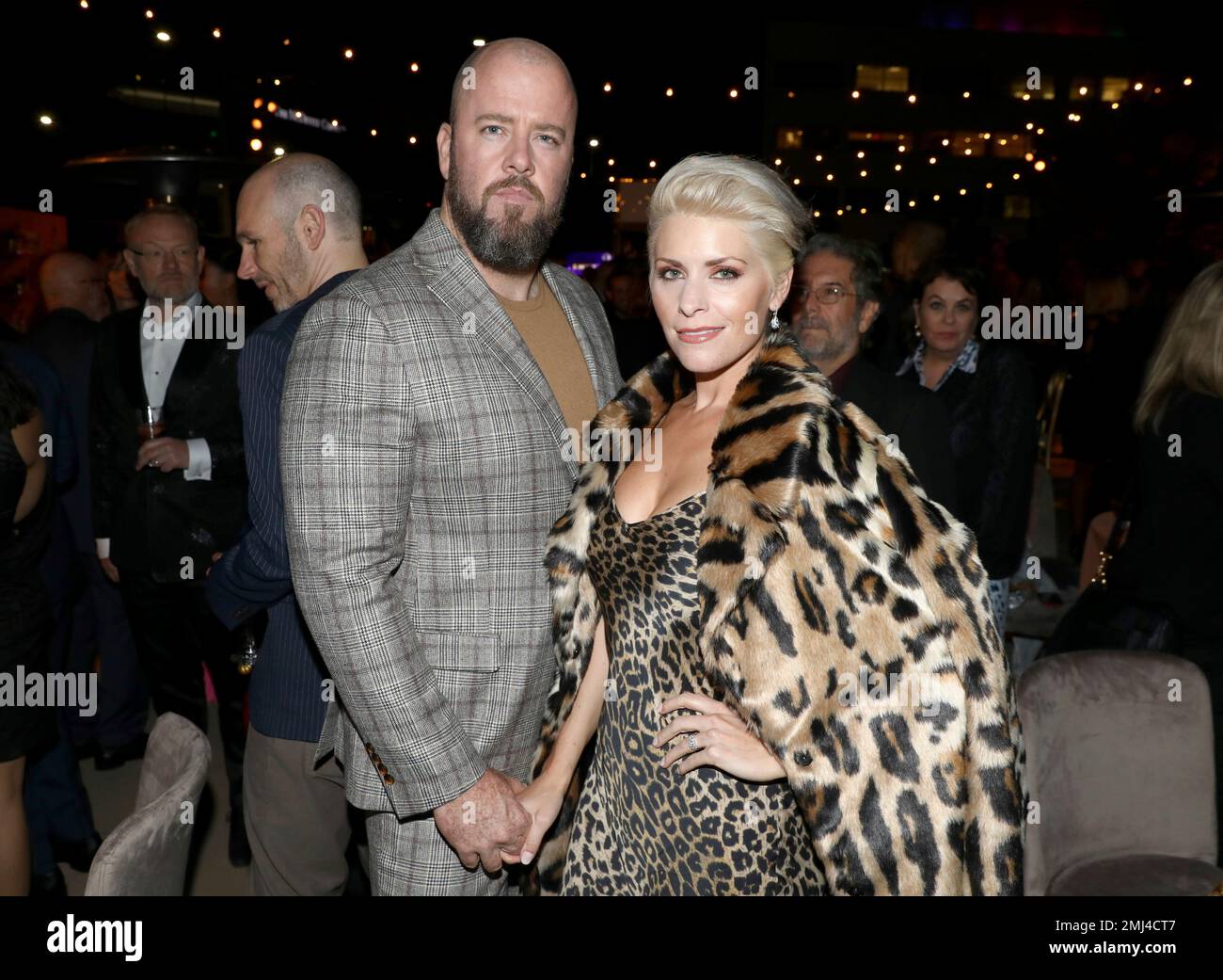 Chris Sullivan, left, and Rachel Reichard attend the 2019 Performers ...