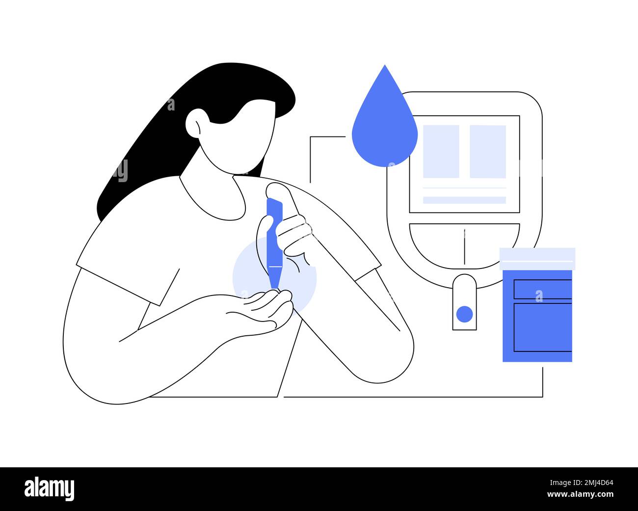 Blood glucose meter abstract concept vector illustration Stock Vector ...