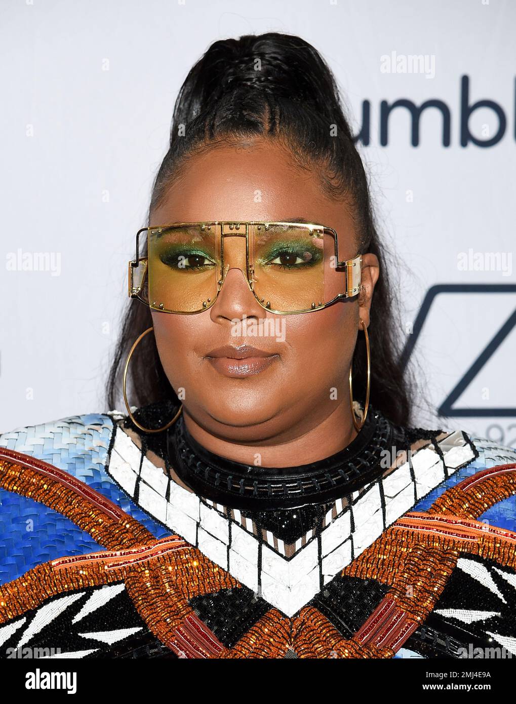 Singer Lizzo poses backstage before her appearance at the 92nd Street Y ...