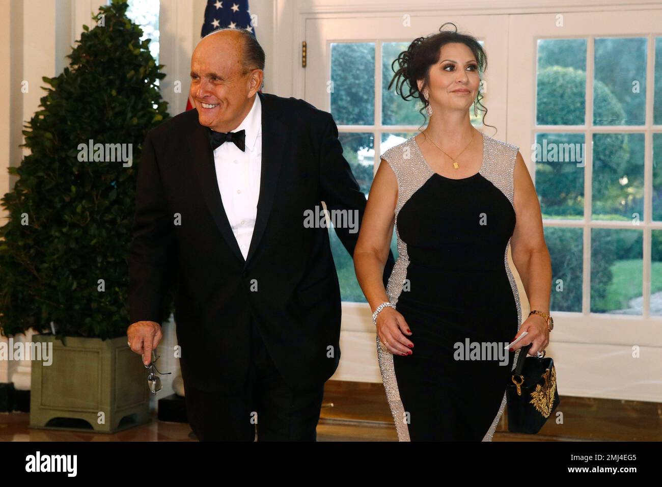 Rudy Giuliani, an attorney for President Donald Trump, and Maria Ryan ...
