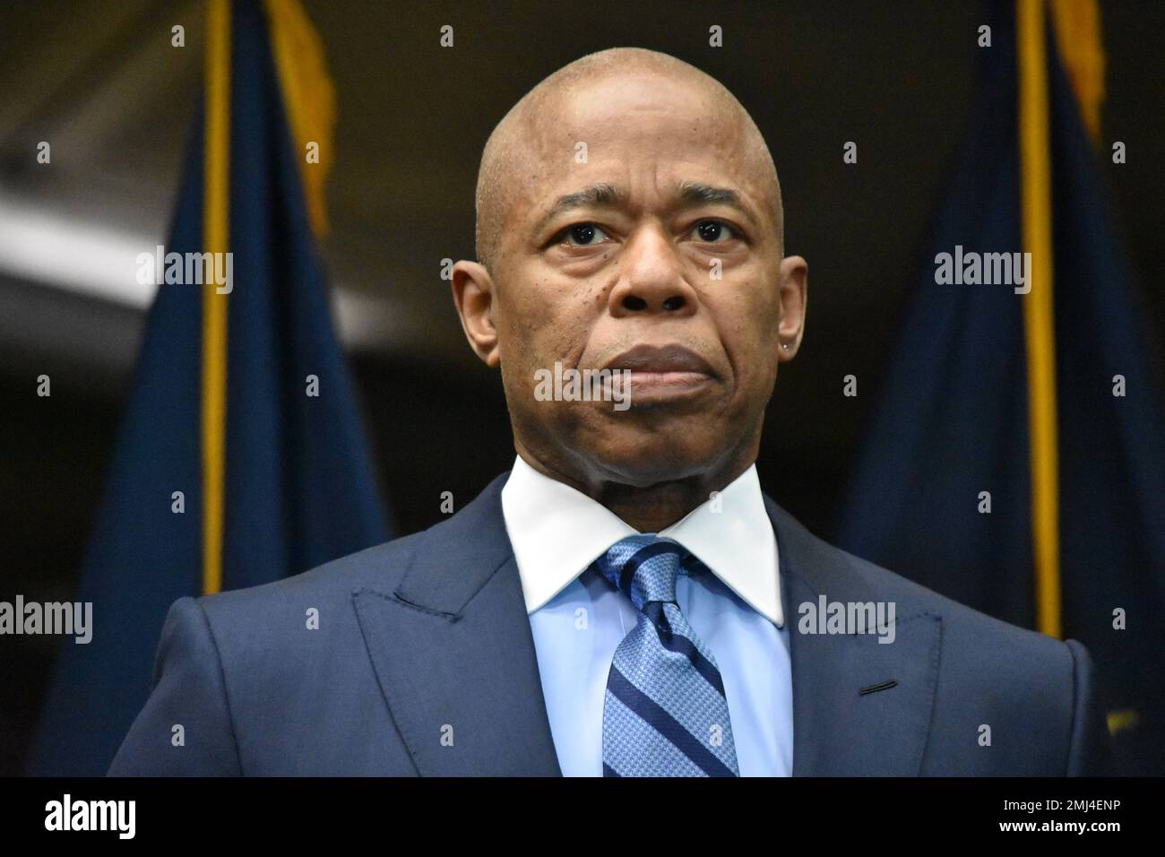 Mayor of New York City Eric Adams speaks on Subway Safety during a ...