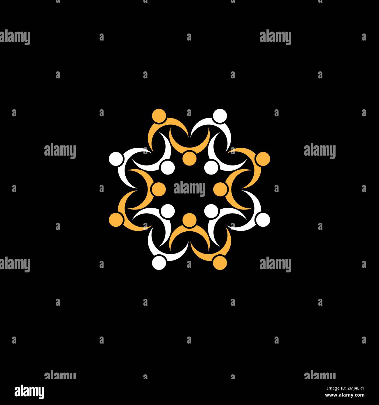 Unique Body or human with happy or active on around circle image ...