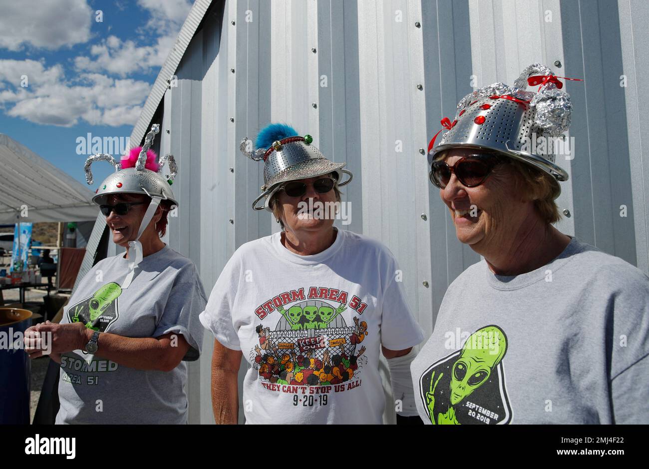 From left, sisters Kathy Richey, Gerry Garcia and Sandy Haney wait in ...