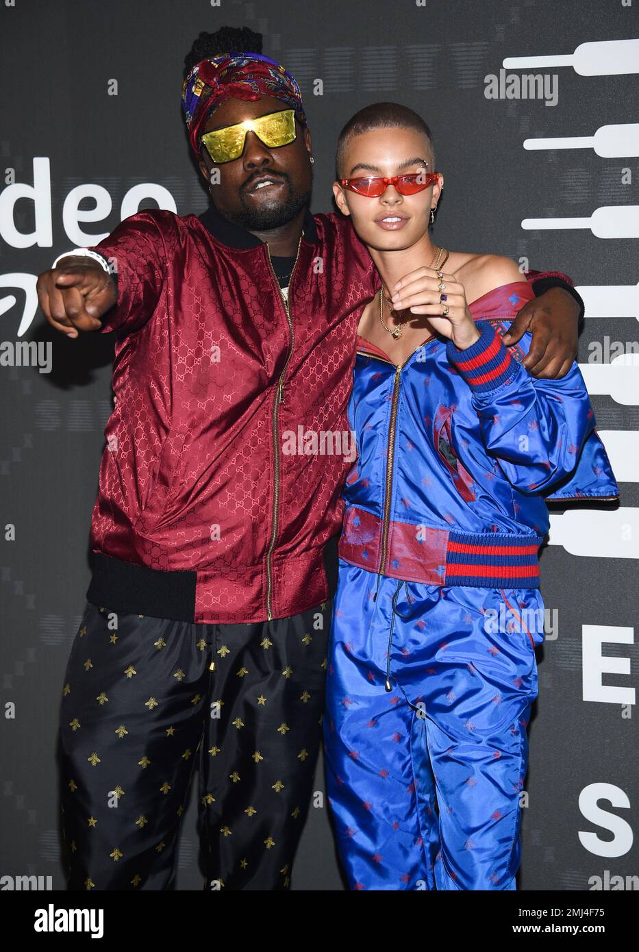 Wale, left, and India Graham attend the Spring/Summer 2020 Savage X ...