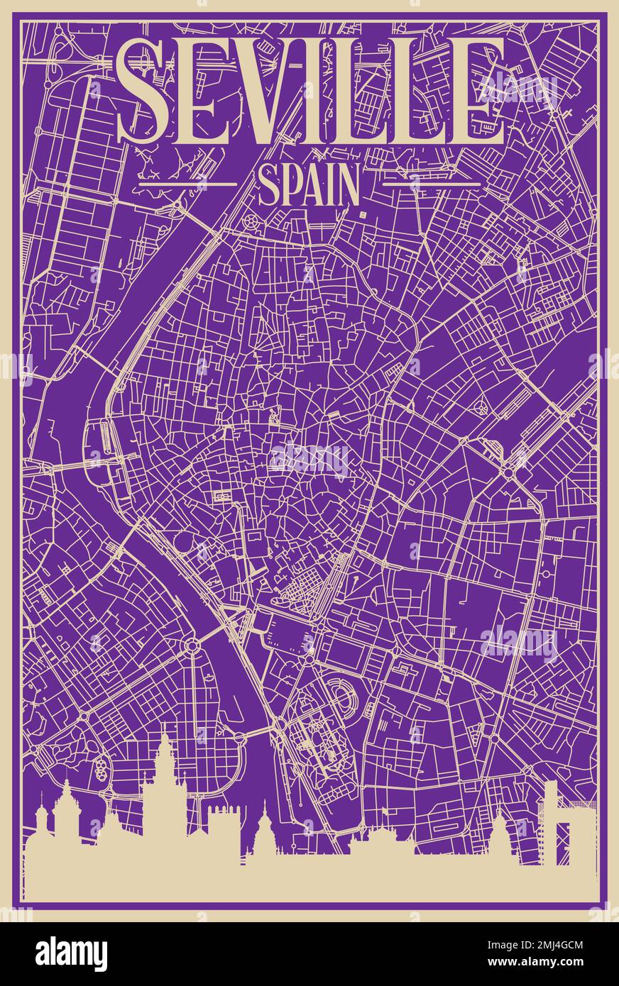 Town plan of seville hi-res stock photography and images - Alamy