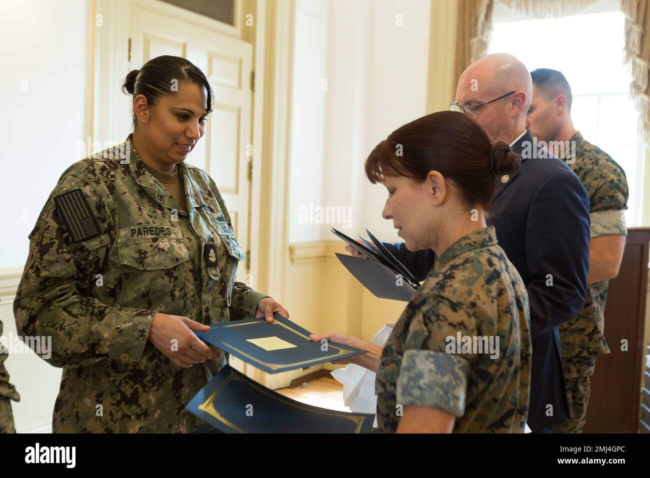 U.S. Navy Chief Yeoman Janet Paredes, the sub-area 10 coordinator for ...