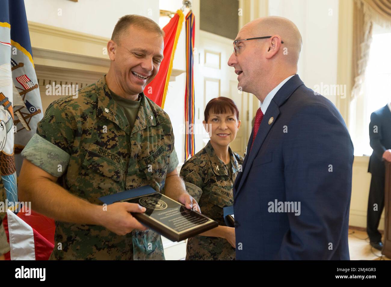 U.S. Marine Corps Lt. Col. Robert Shuford, a communications strategy ...