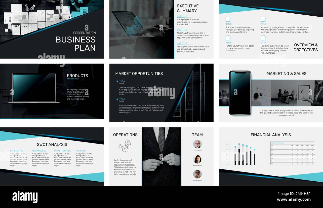 Professional business presentation template vector social media post ...