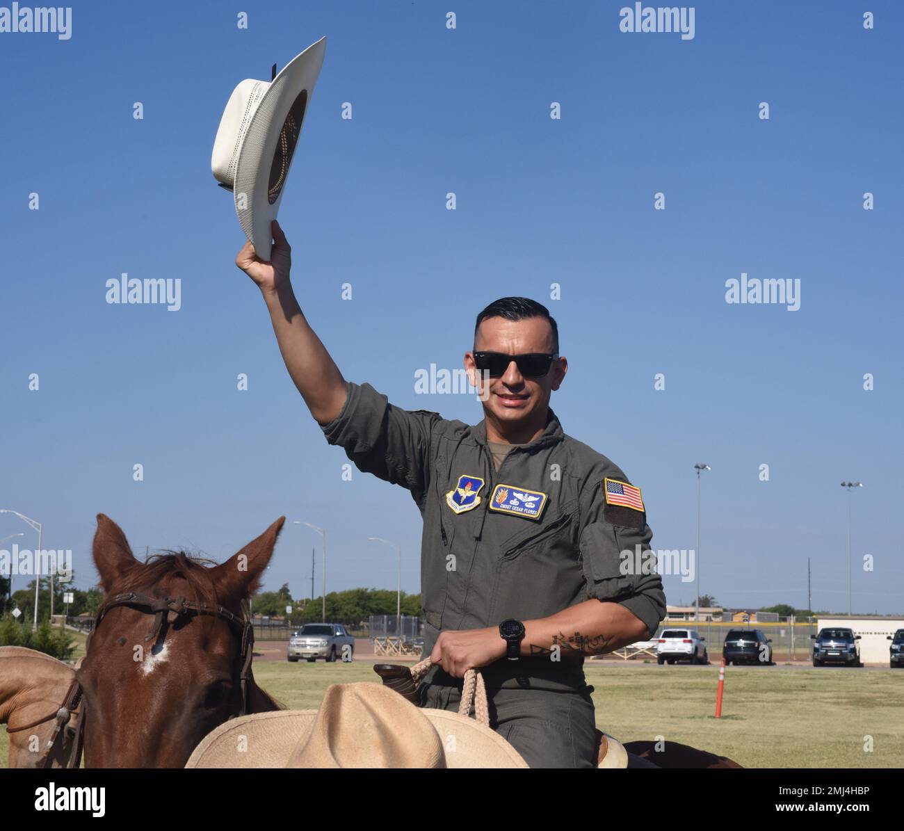 Chief Master Sgt. Cesar Flores, 97th Air Mobility Wing command chief ...