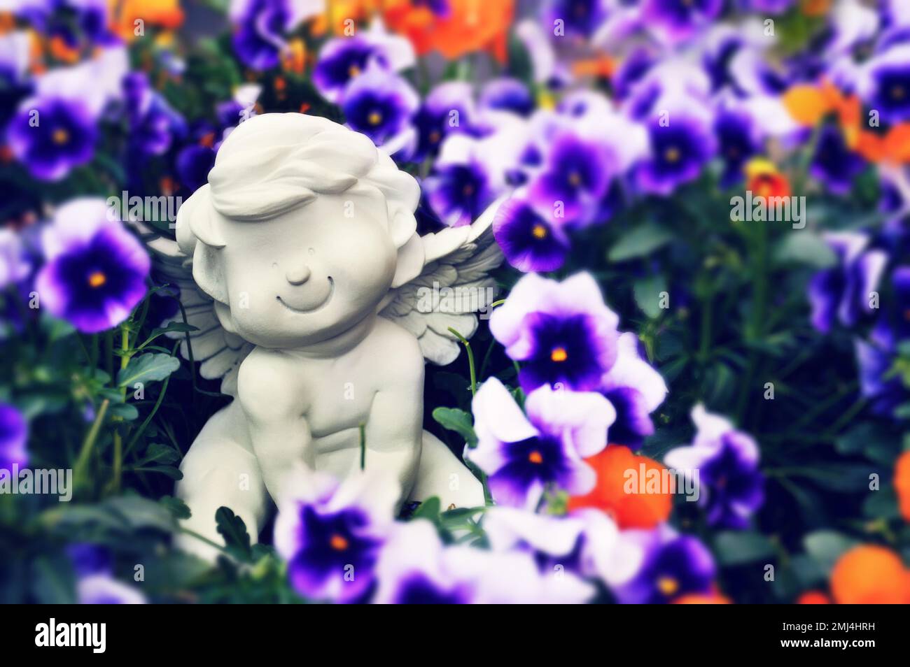 Angel and spring flowers hi-res stock photography and images - Alamy
