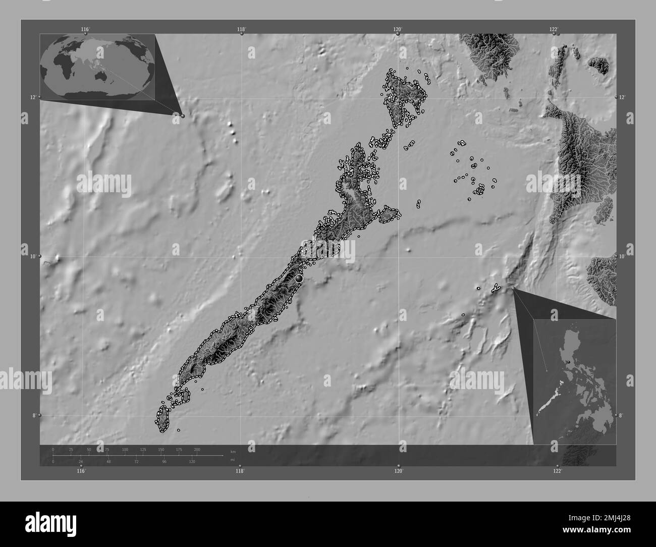 Palawan map hi-res stock photography and images - Alamy