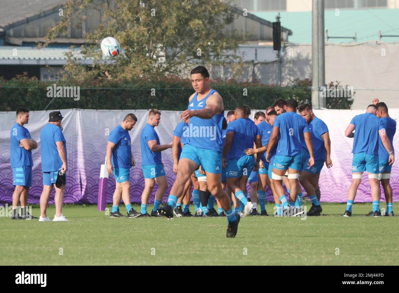 New Zealand All Blacks players train during their captain's run prior ...