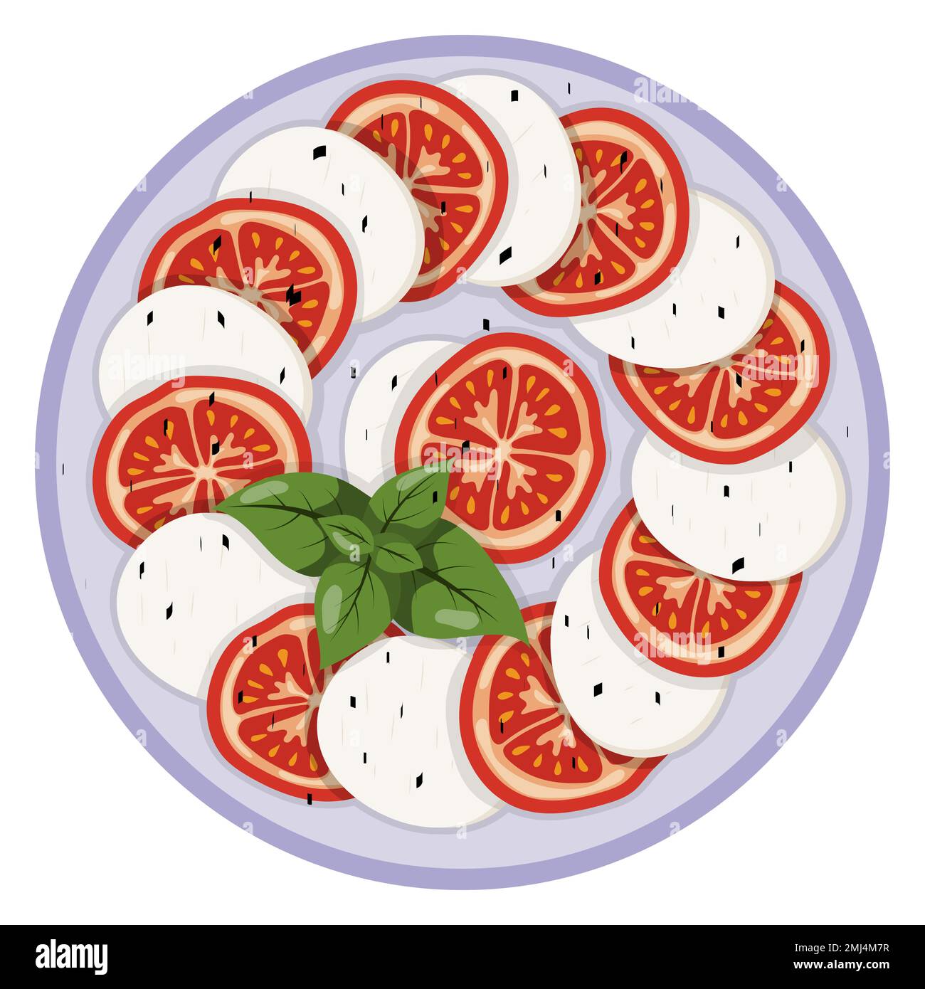 Tasty caprese salad Stock Vector Images - Alamy