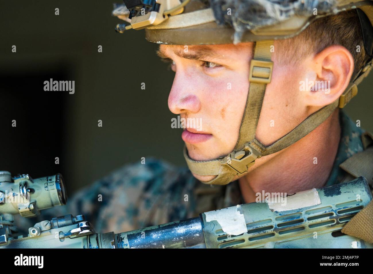 U.S. Marine Corps Lance Cpl. Paul Johnson, a mortarman with 1st ...