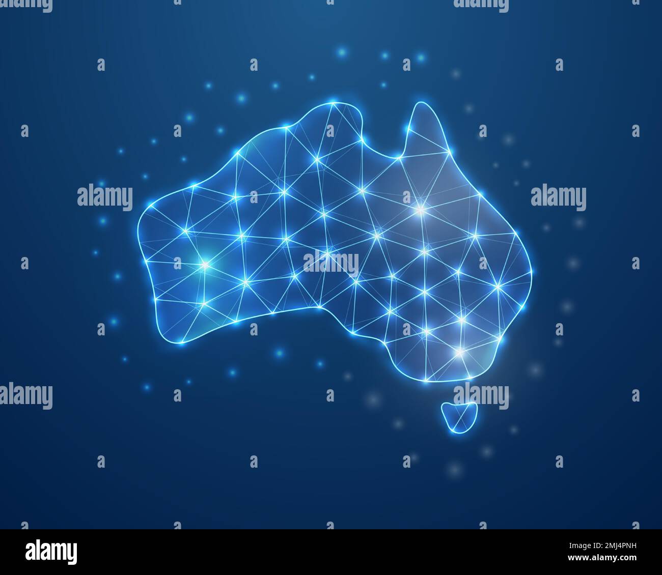 Australia 3d symbol in low poly style. Australia map design concept ...
