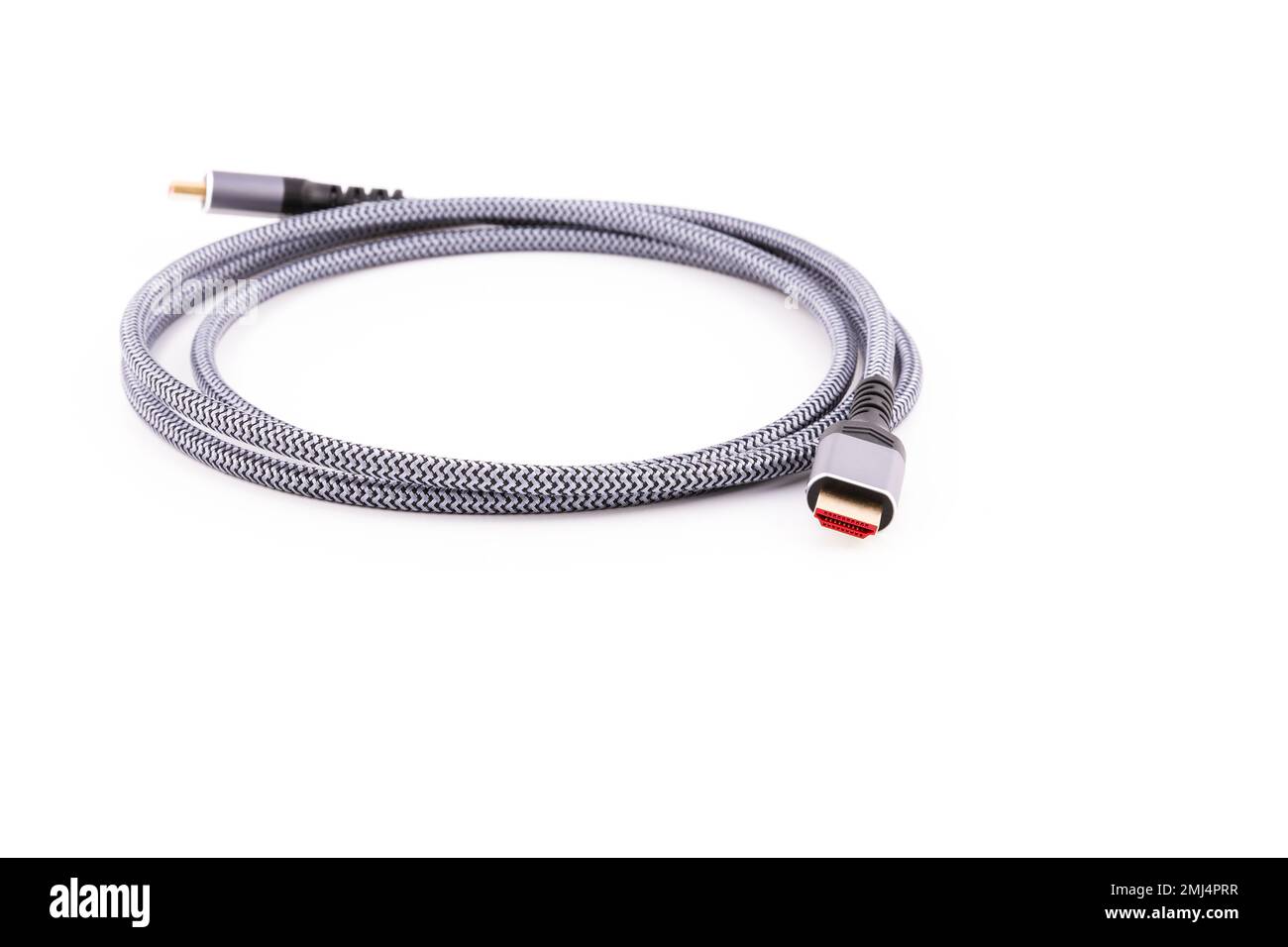 HDMI Cable isolated on a white backgrouund Stock Photo - Alamy