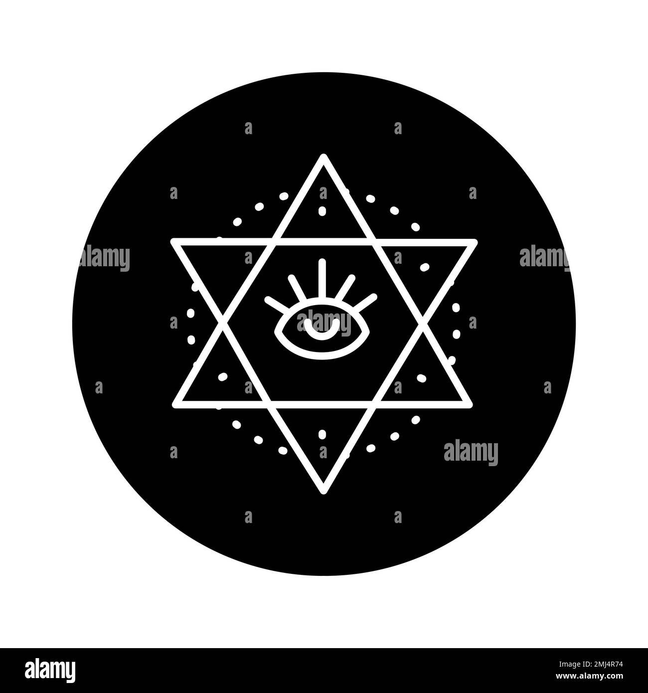 Spiritualism color line icon. Isolated vector element. Outline ...