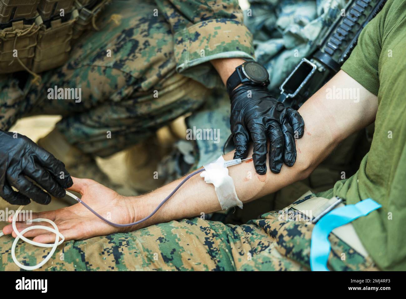 U.S. Navy Hospital Corpsman 3rd Class Dylan Sillero, left, with 1st ...