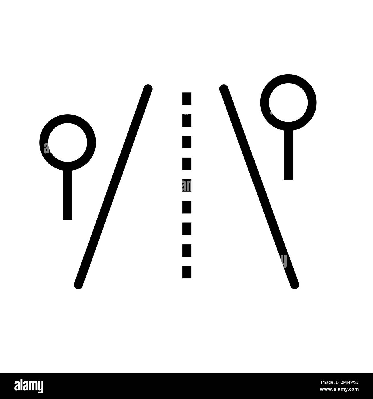 Driving icon line isolated on white background. Black flat thin icon on modern outline style ...