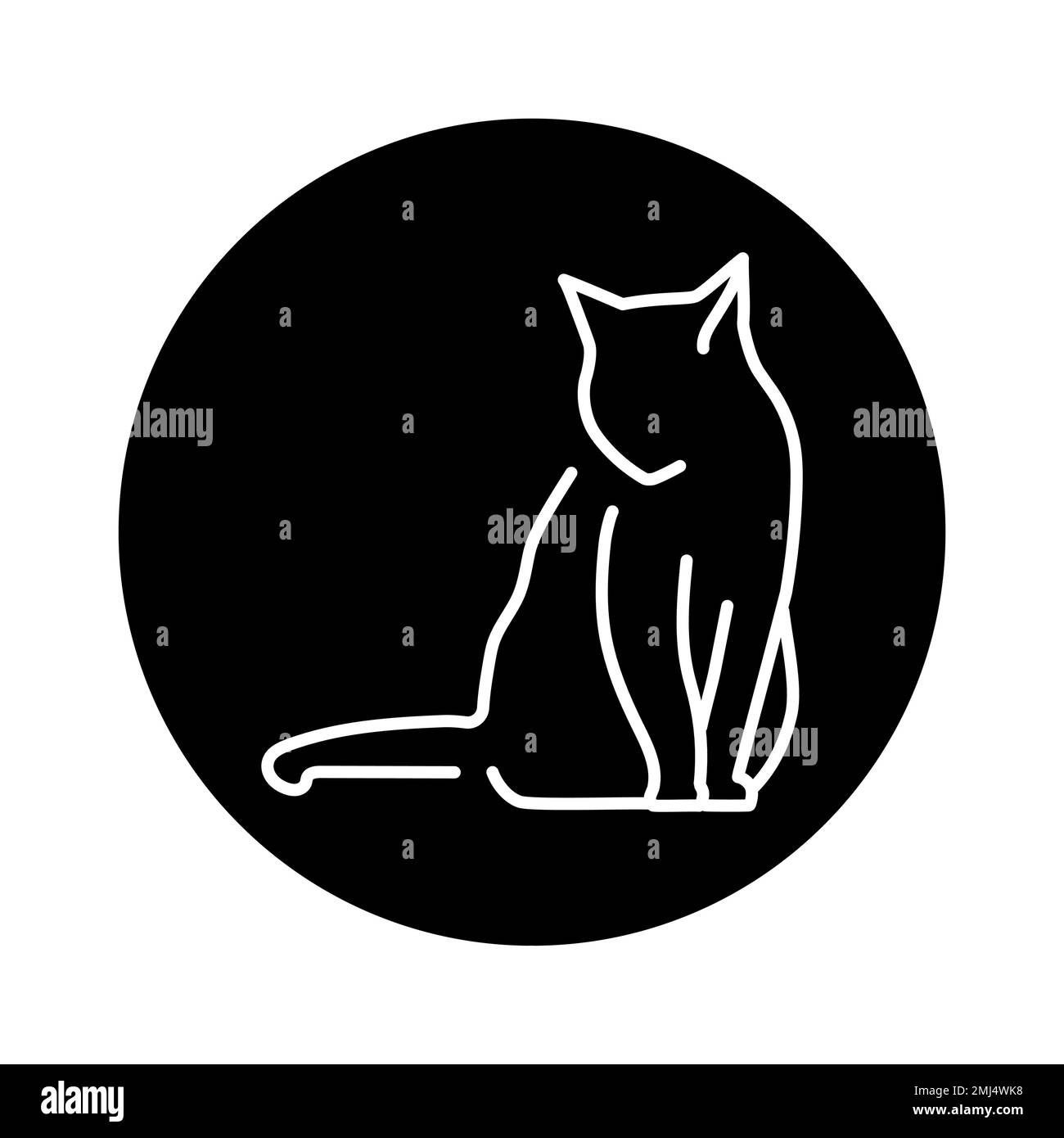 Cat enjoy rest color line icon. Pictogram for web page, mobile app ... Cat enjoy rest color line icon. Pictogram for web page, mobile app ...