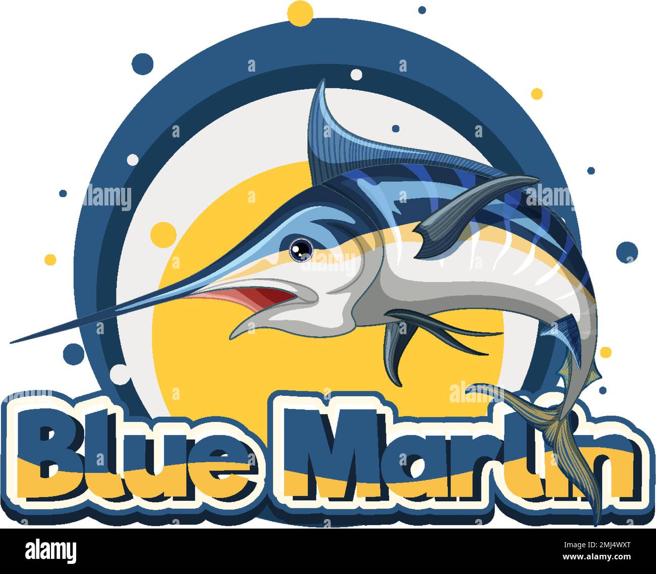 Marlin vector logo design template Stock Vector Images - Alamy