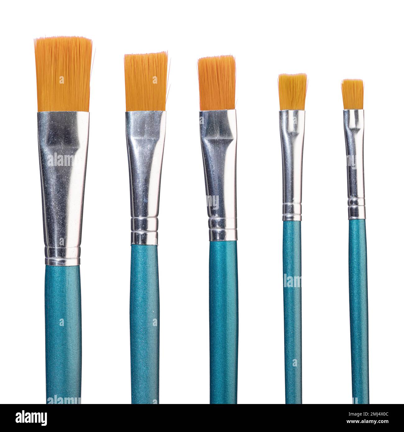 Set of Artistic paint brushes isolated on white background. Group of ...