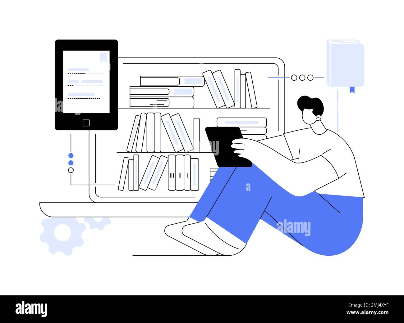 Read a book abstract concept vector illustration Stock Vector Image ...