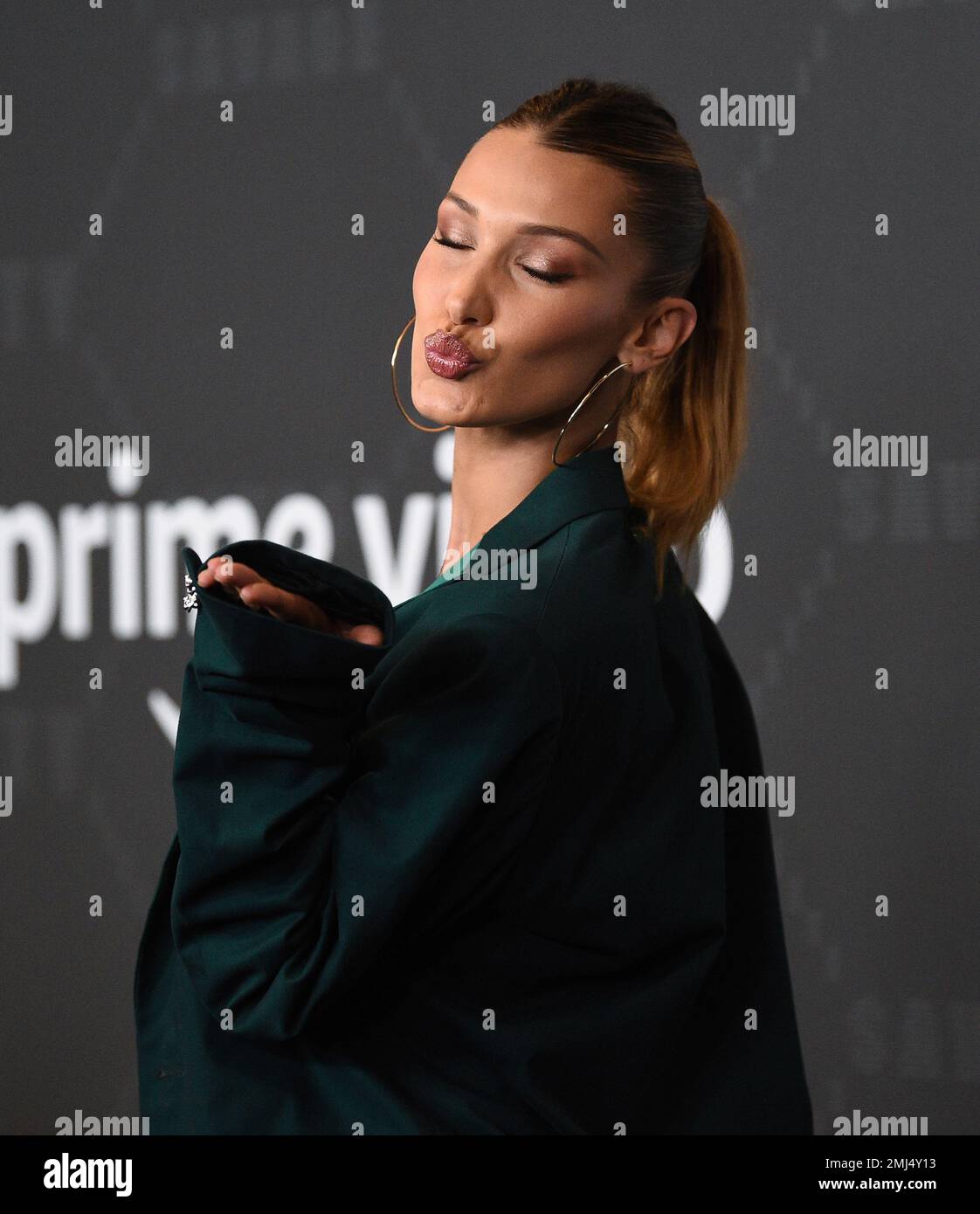 Bella Hadid attends the Spring/Summer 2020 Savage X Fenty show ...