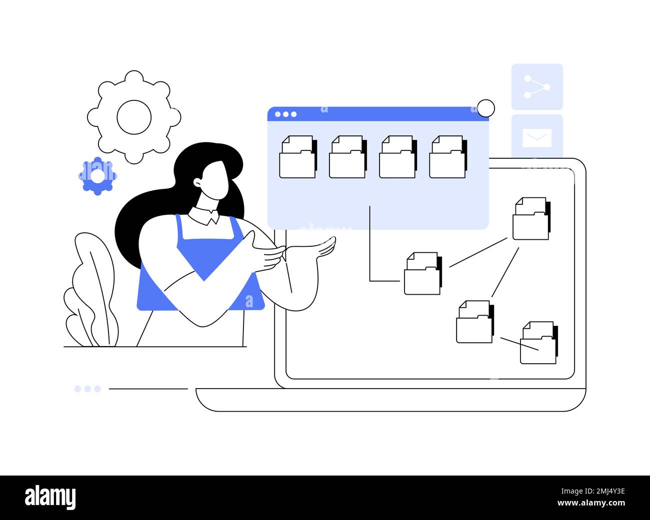 Document management soft abstract concept vector illustration Stock ...
