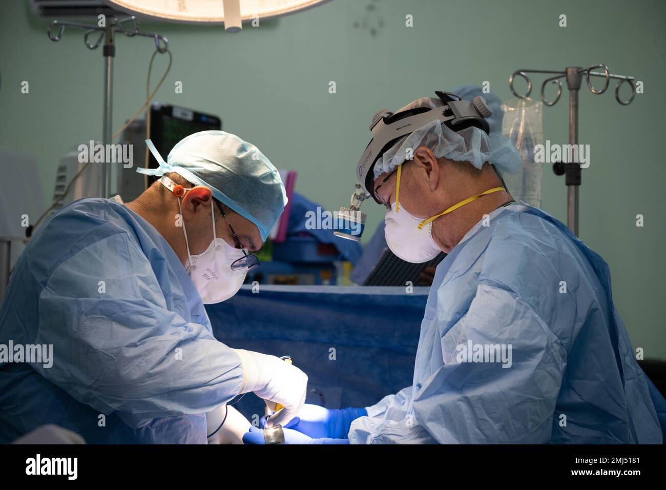 U.S. Army (right)Col. Walter Johnston, a general surgeon from 256 Field ...