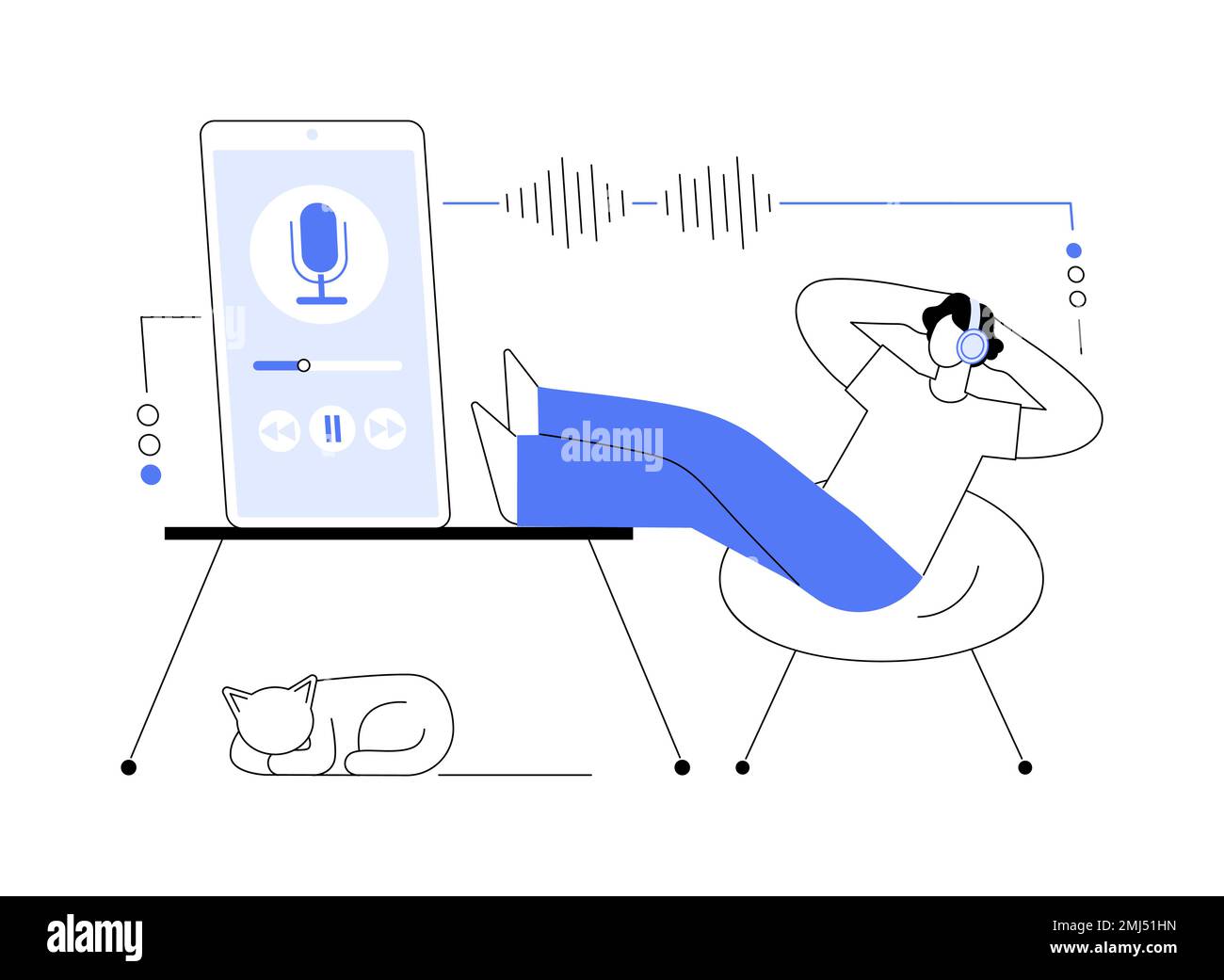 Listen to podcasts abstract concept vector illustration Stock Vector ... Listen to podcasts abstract concept vector illustration Stock Vector ...
